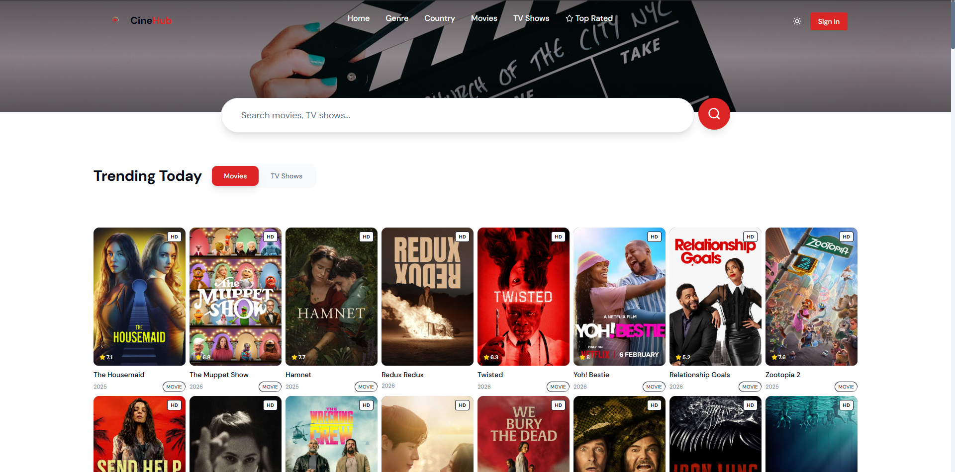 Movie Categories - CineHub | Watch Free on CineHub